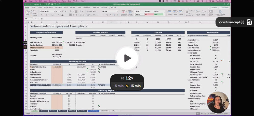 Module 2 Trailing 12 Month Income Expenses Part 1 GEOMETRIC RE